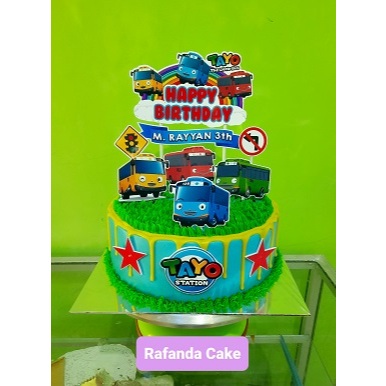 Tayoo bus birthday cake Topper | Shopee Malaysia