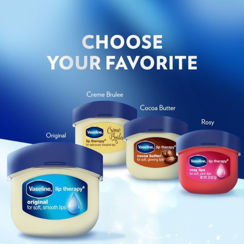 Vaseline Lip Care Lip Therapy Lip Balm Petrolleum Jelly Jar 7g 7 g ...