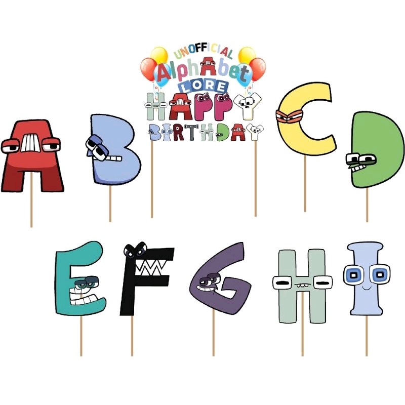Birthday cake decoration birthday cake topper Alphabet Lore theme ...