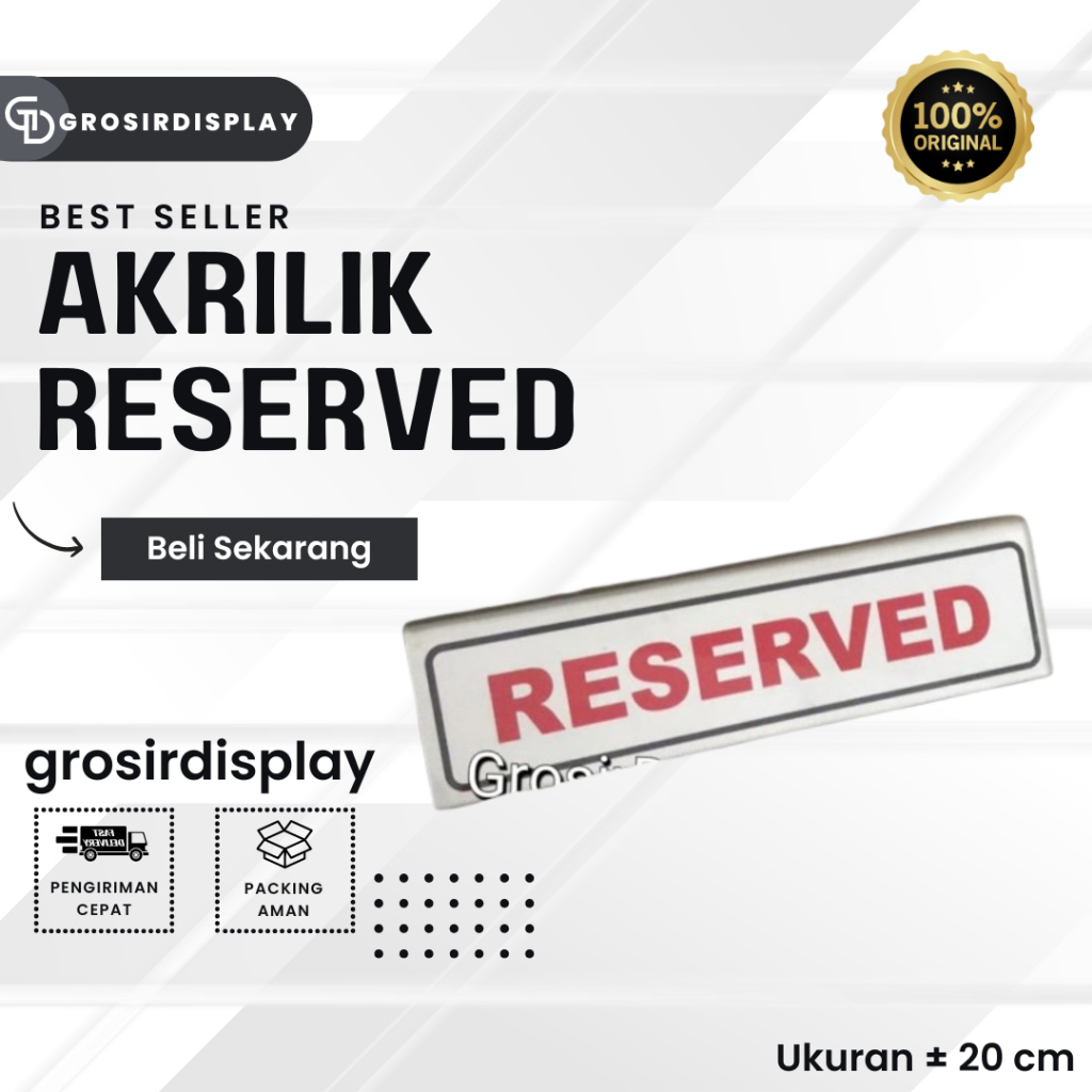 Acrylic Table Displey Sign reserved Acrylic Sigange Sticker Signboard ...