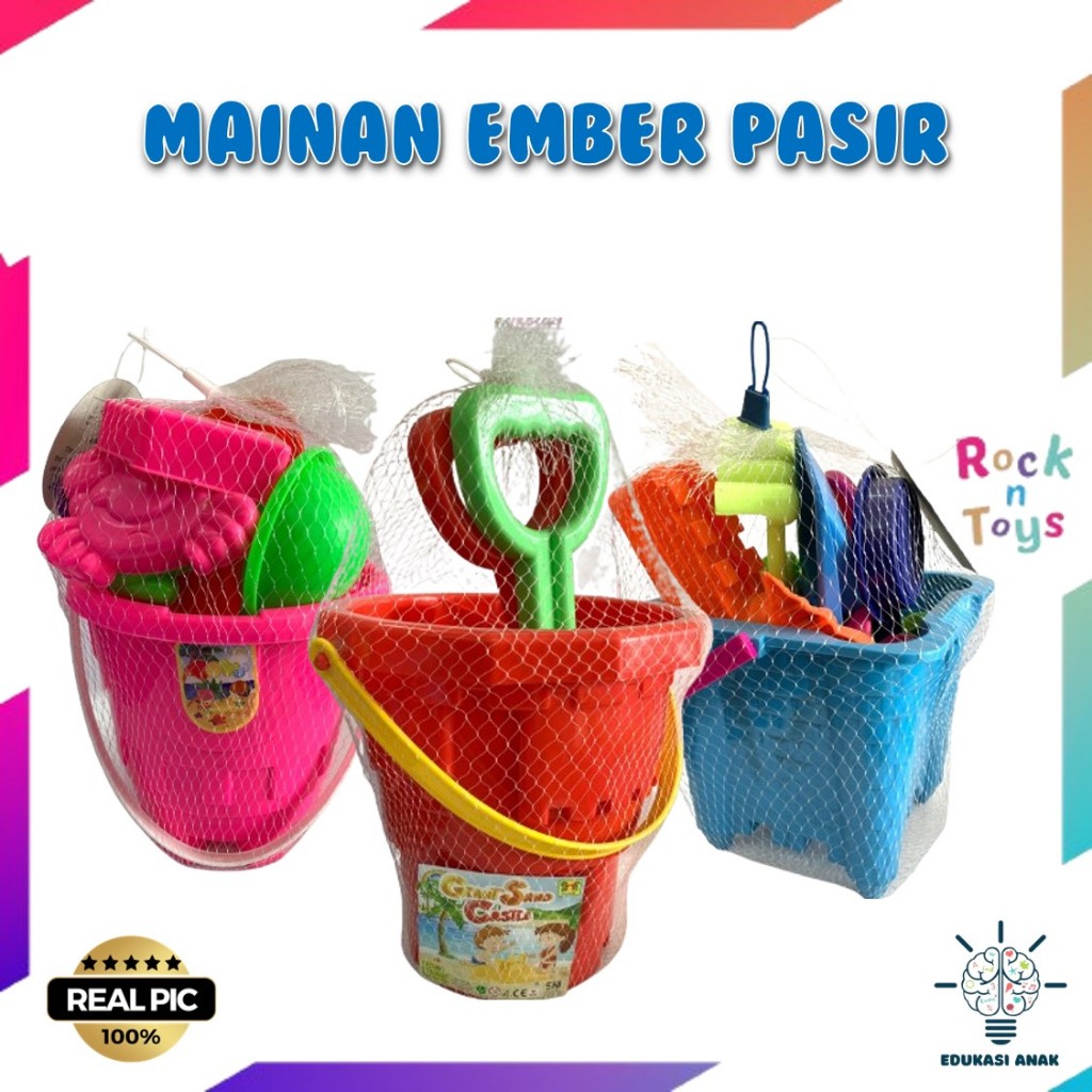Beach Sand Bucket Toys BEACH Bucket Kids Toys BEACH Bucket | Shopee ...