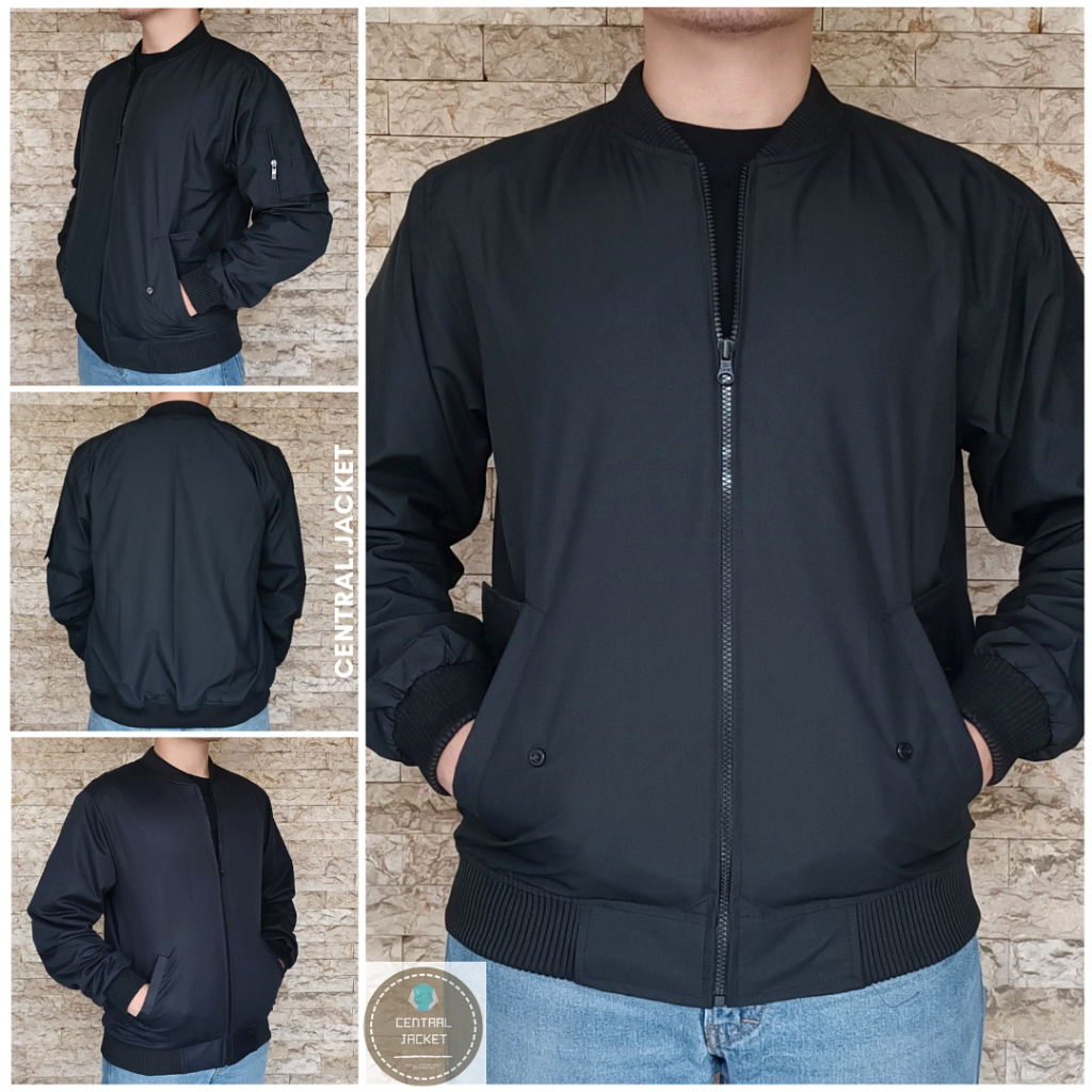 Premium 2-in-1 Reversible Bomber Jacket - Thick Taslan Parachute Plain ...
