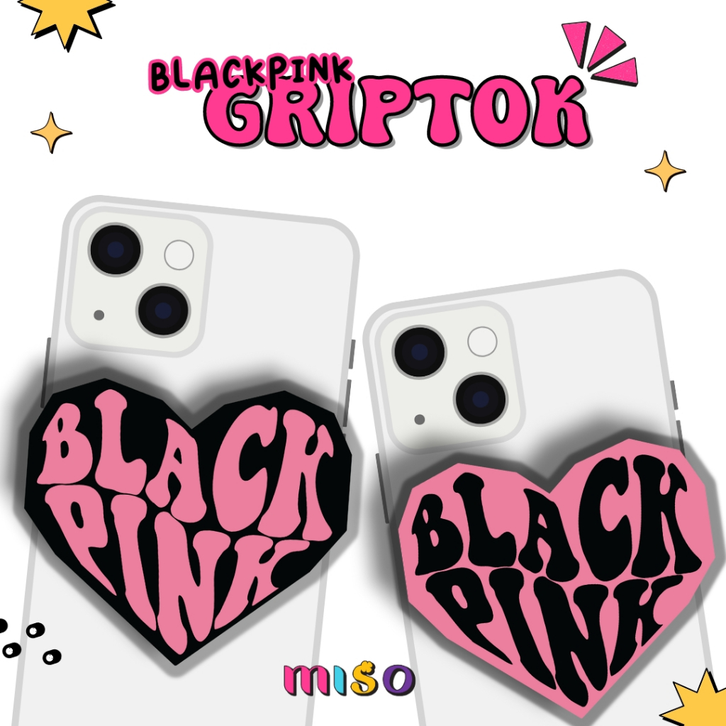 Blackpink Aclyric Griptok/Griptok Black Pink/Black Pink Pop Socket ...