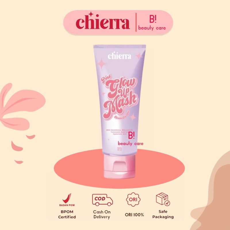 [READY Ready TO SEND] CHIERRA Mask Pink Glow Up Mask to Brighten Skin ...