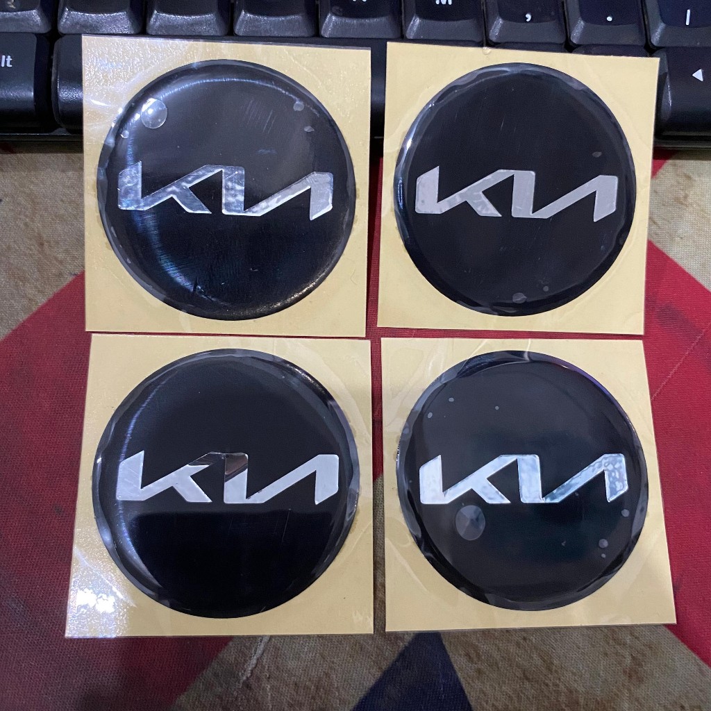 Cutting Sticker Embossed KIA Logo for Car Racing Rim Hubcap Covers 55mm ...