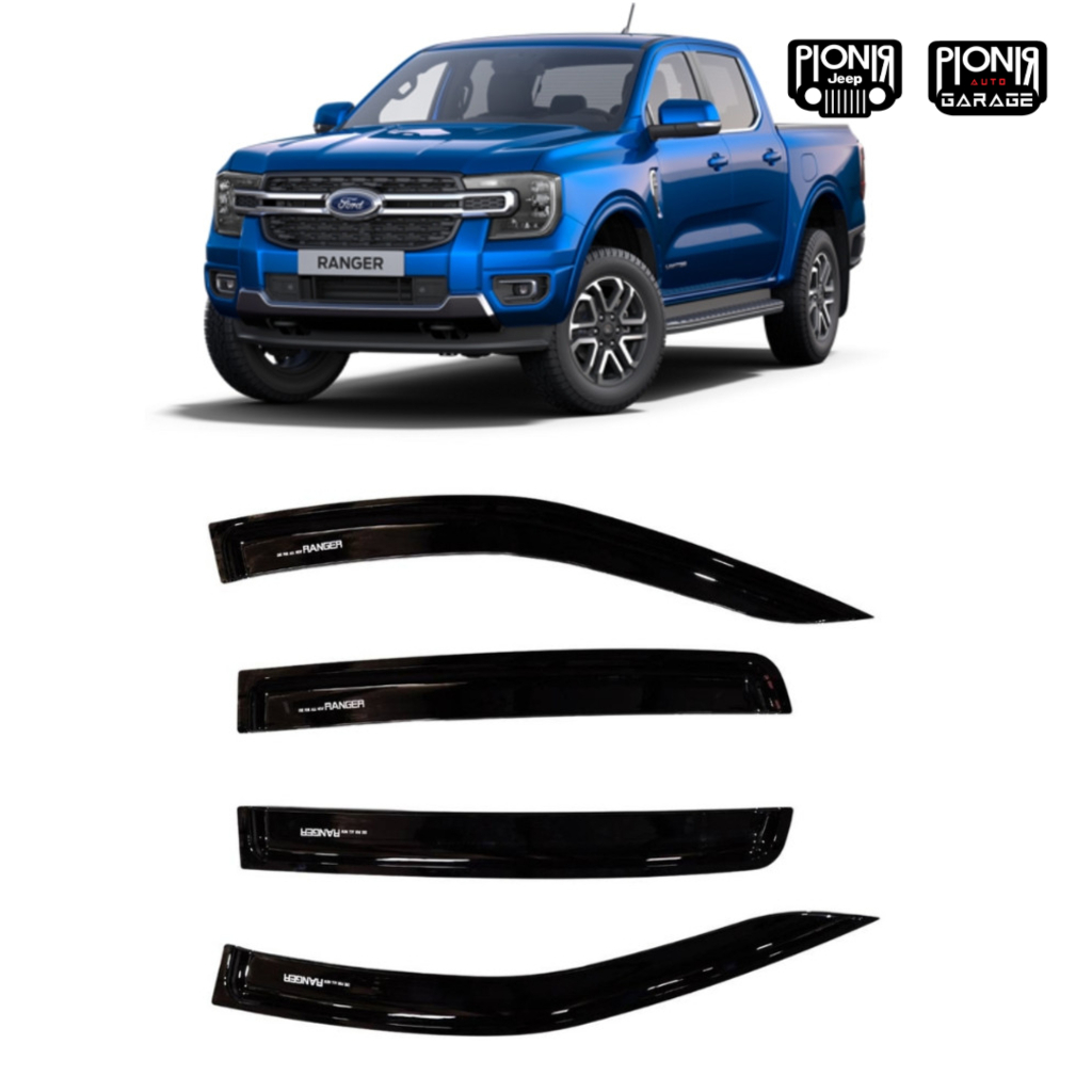 Ford Ranger 2023+ Window Visor Ford Ranger 2023+ Water Gutters | Shopee ...