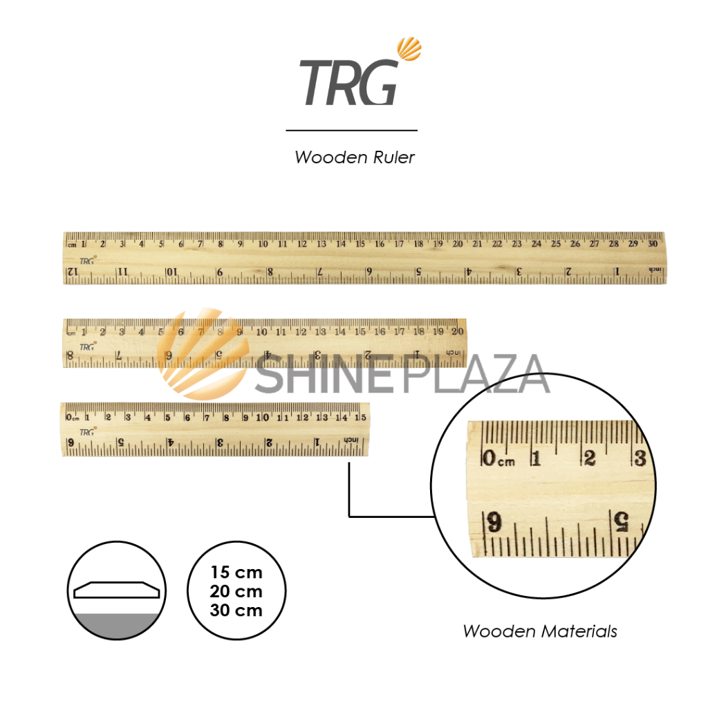 KAYU Trg Wooden Ruler 15 20 30 cm RLW-15 RLW-20 RLW-30 - Wooden Ruler ...