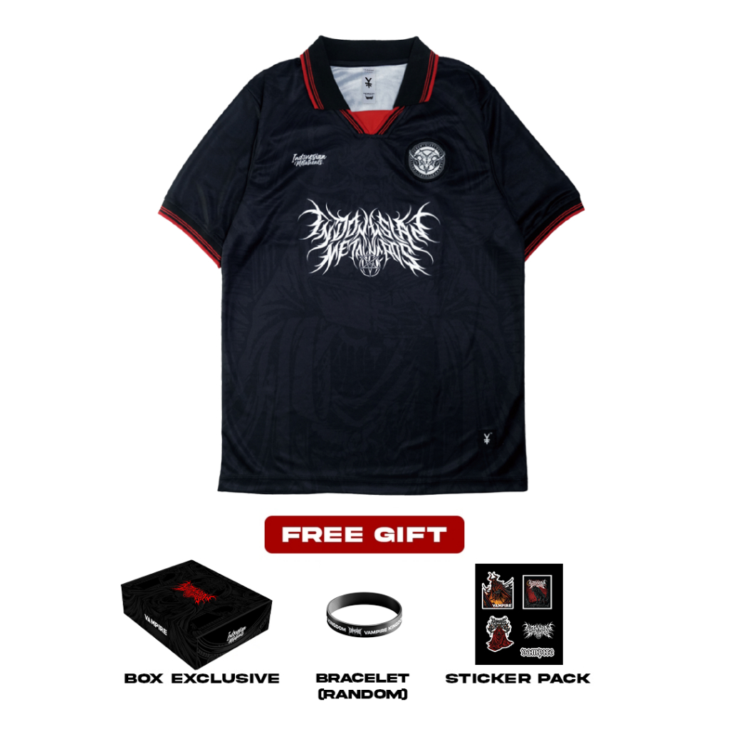 HITAM Vampire Kingdom Distro Jersey Men Women Black Asmodeus Metal ...