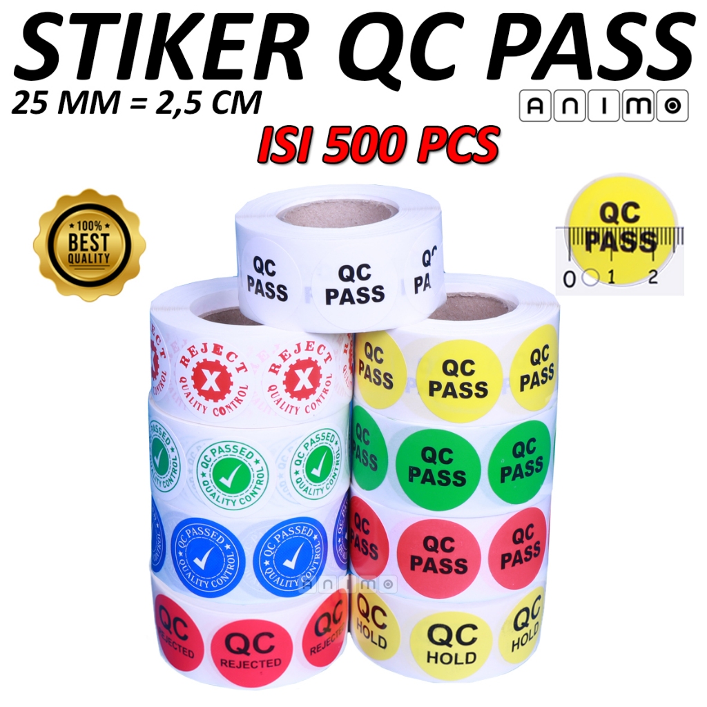 QC PASS Round STICKER - QC PASSED - QC HOLD - QC REJECT - QC REJECTED ...