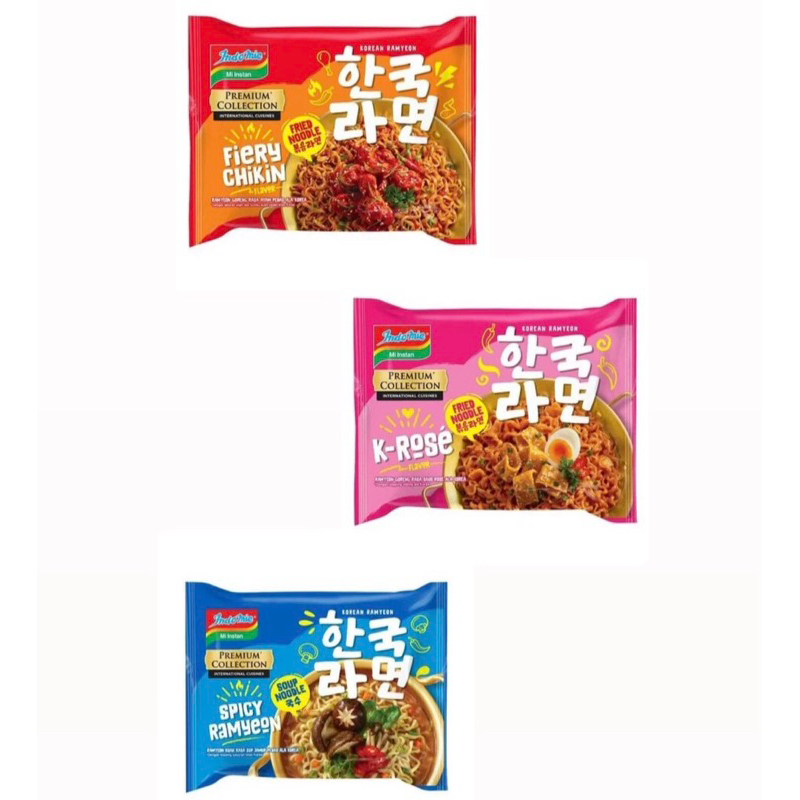 Indomie Premium Collection Korean Ramyeon Series Spicy Ramyeon/Fiery Chicken/K-Rose | Shopee ...