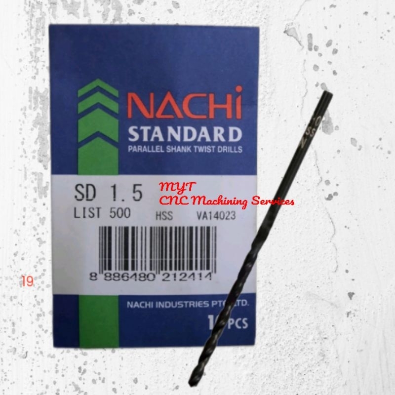 MATA Nachi 1.5MM Iron Drill Bit HSS Drill Bit / ORIGINAL 1.5 MM Nachi ...