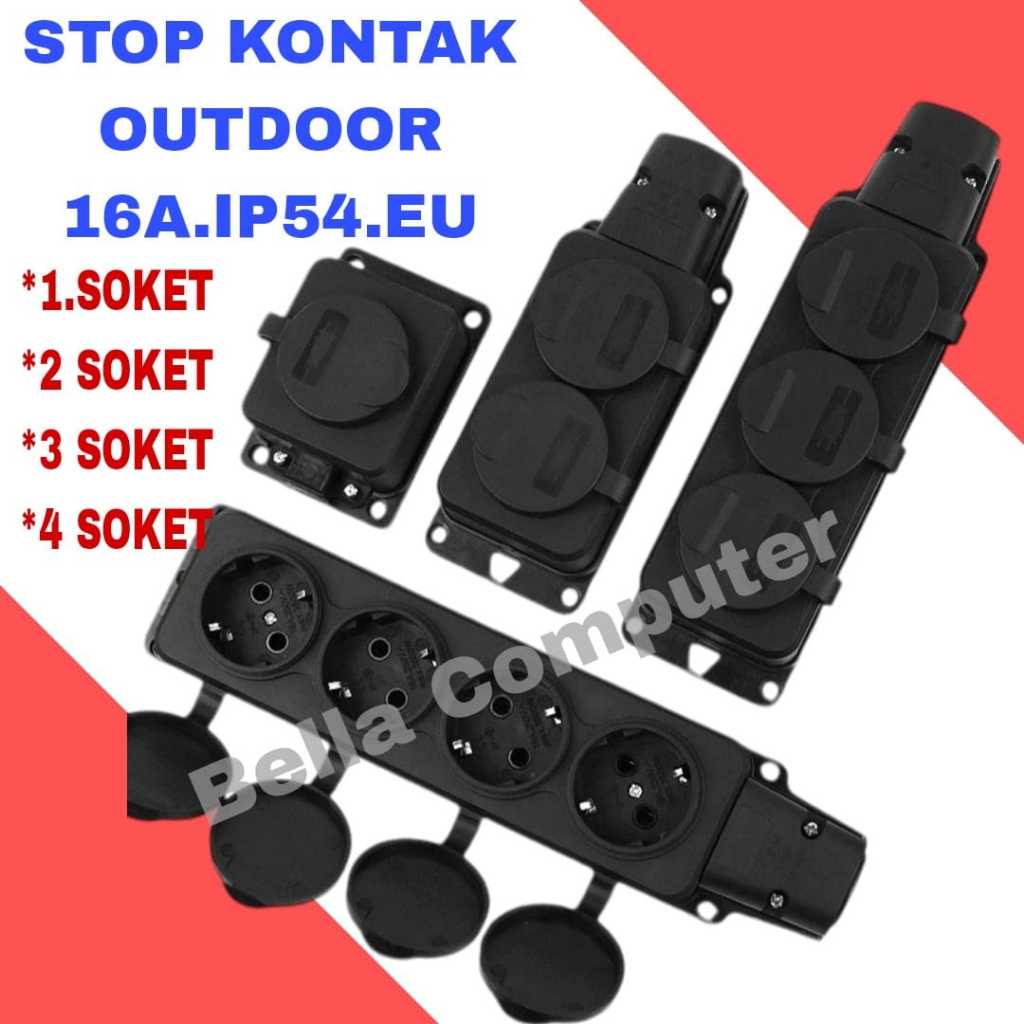 Ip54 16A 250V EU-Stop Waterproof 4-socket Outdoor Socket,3 Socket,2 ...