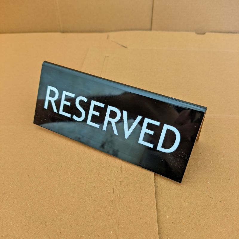 Reserved ACRYLIC SIGNAGE | Acrylic RESERVATION TABLE BOARDS | Shopee ...