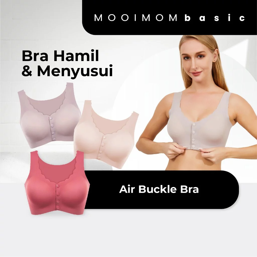 Mooimom Basic Pregnancy & Breastfeeding Bra Air Buckle | Air Slim Maternity Bra & Nursing Bra ...