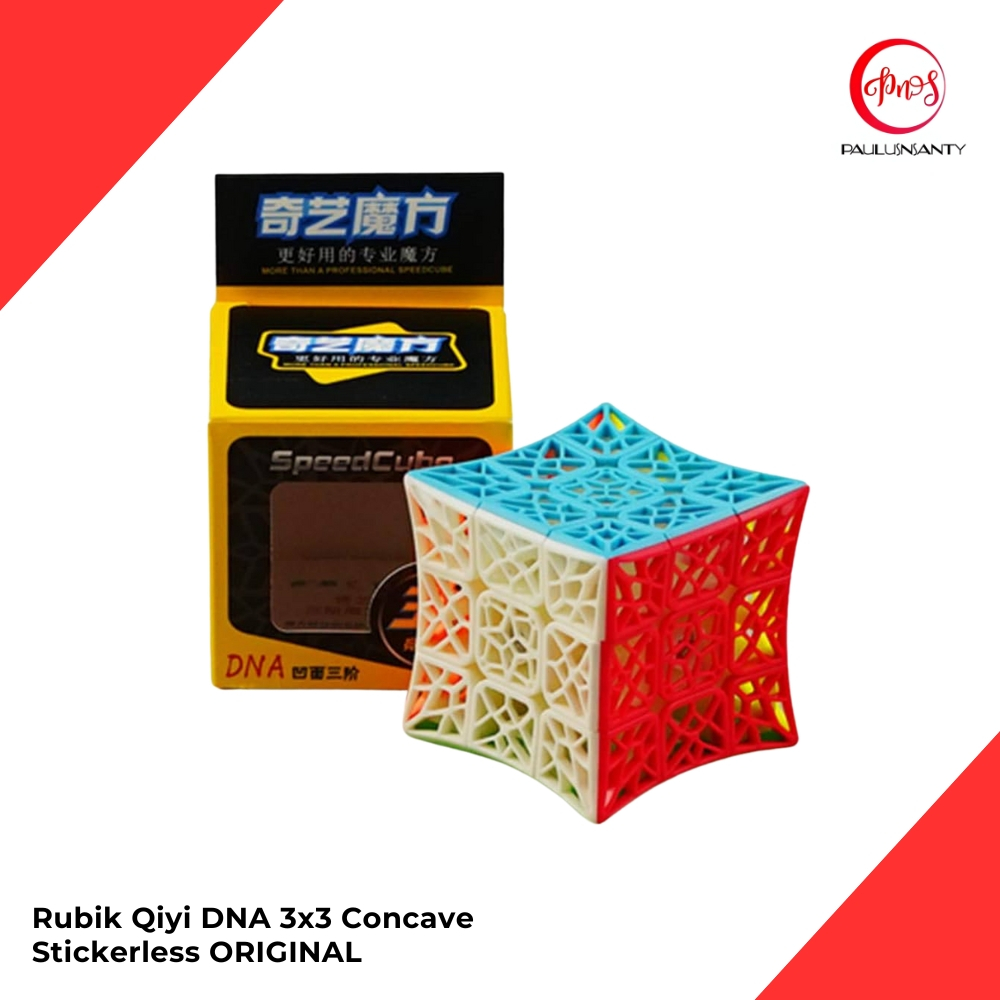 Cube Puzzle 3x3 Qiyi DNA 3x3 Concave Stickerless ORIGINAL | Shopee Malaysia