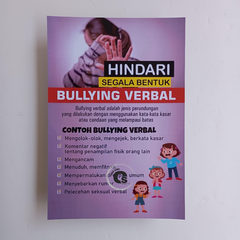 Avoid All Bullying Verbal Shapes - Bullying Poster | Shopee Malaysia