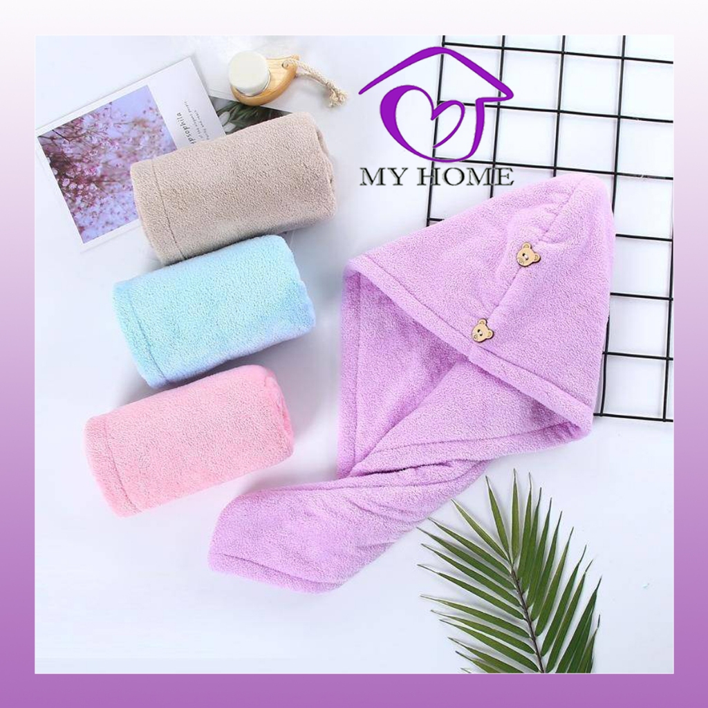 Myh Hair Shampoo Towel Hair Dryer Head Quick Dry Adult Model Soft ...