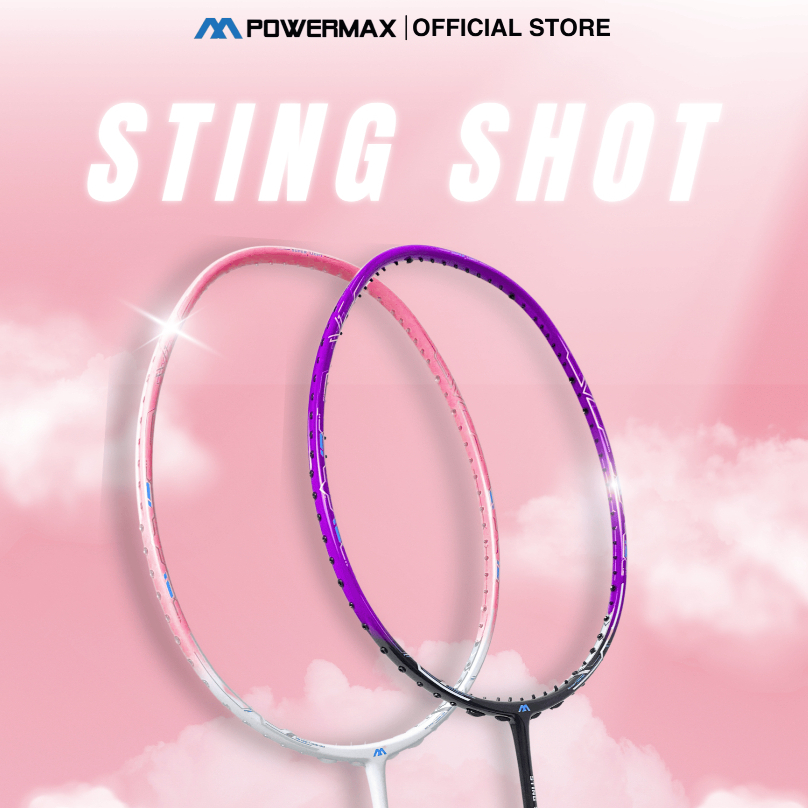 Power Max Sting Shoot Badminton Racket Original 32lbs 4U Carbon Fiber ...