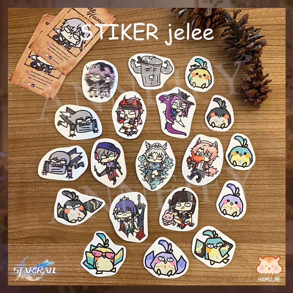 Hsr Honkai Star Rail Sticker Ugly Feixiao Moze Jiaoqiu Yunli Lingsha ...