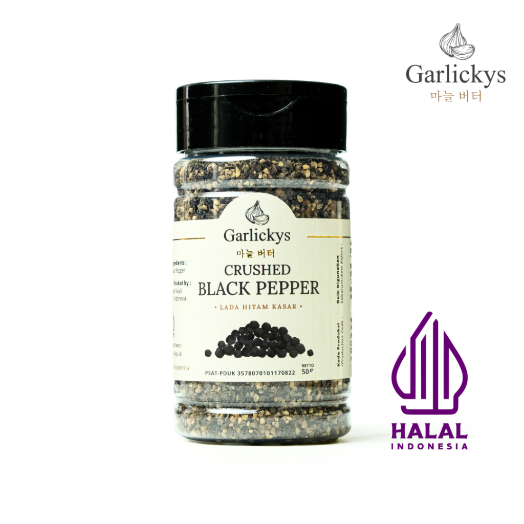 HITAM Garlickys Coarse Black Pepper/Crush Black Pepper Crushed Premium ...