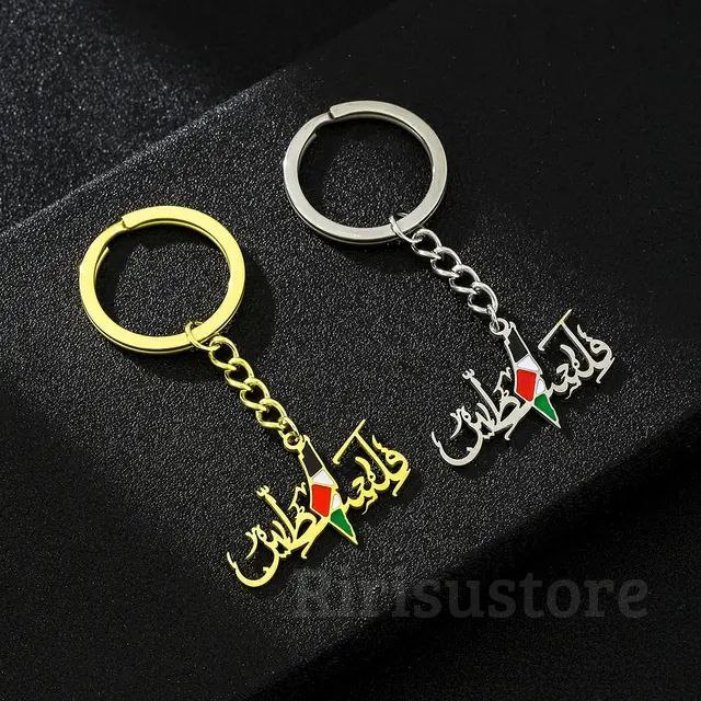GANTUNGAN Pl001 Arabic Palestine Flag Keychain/Palestine Flag Key Chain ...