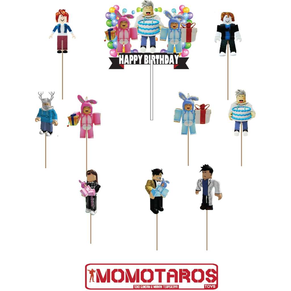 Akuduv Mipan Zuzu Roblox cake Topper contains 10 pcs | Shopee Malaysia