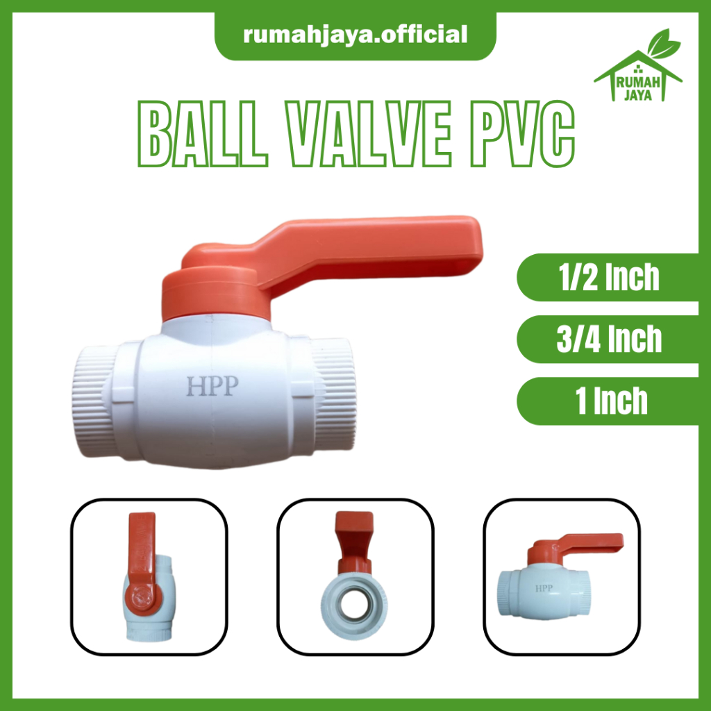 MERAH Rjo - Ballvalve / Ball Valve / Stop PVC Faucet 1/2" 3/4" 1" Inch ...