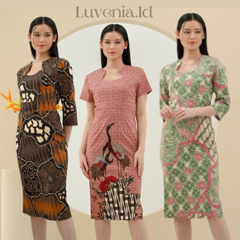 Batik Dress 322 Series / Modern Women's Batik / Batik Uniform / Batik ...