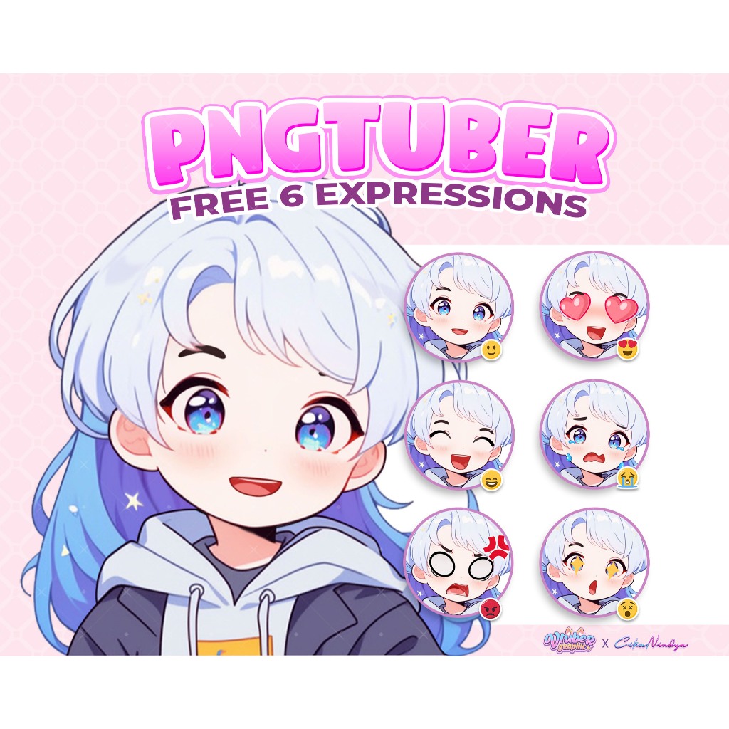 Make a more interesting broadcast with cute animated PNG Tuber, unique ...