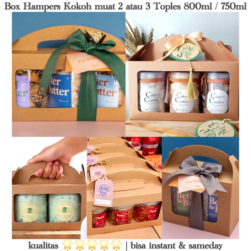 Window hampers box box fits 3 750 ml / 800 ml tube jars hamper box 750ml jar 800ml jar box 750ml ...
