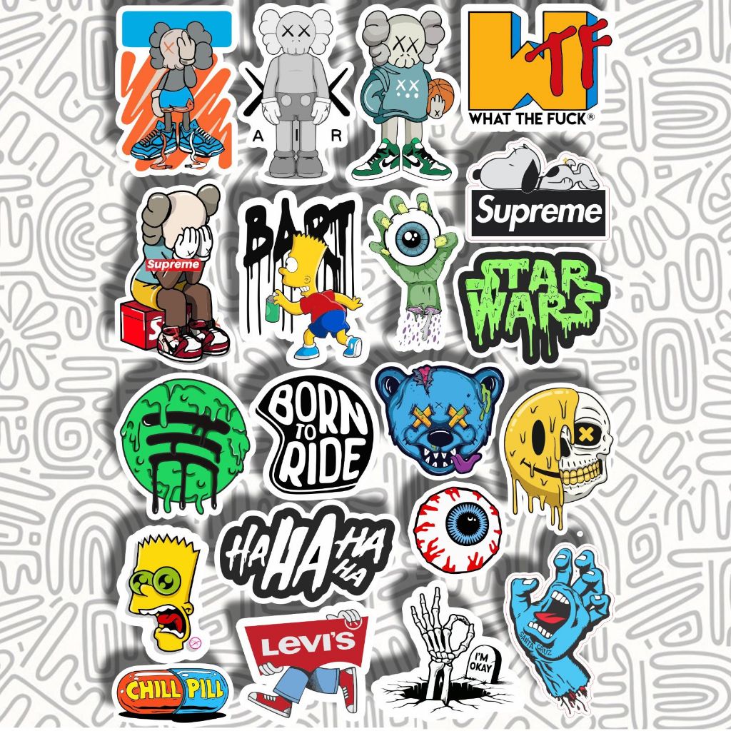 Sticker aesthetic hype the simpsons Helmet laptop case hp || Aesthetic ...