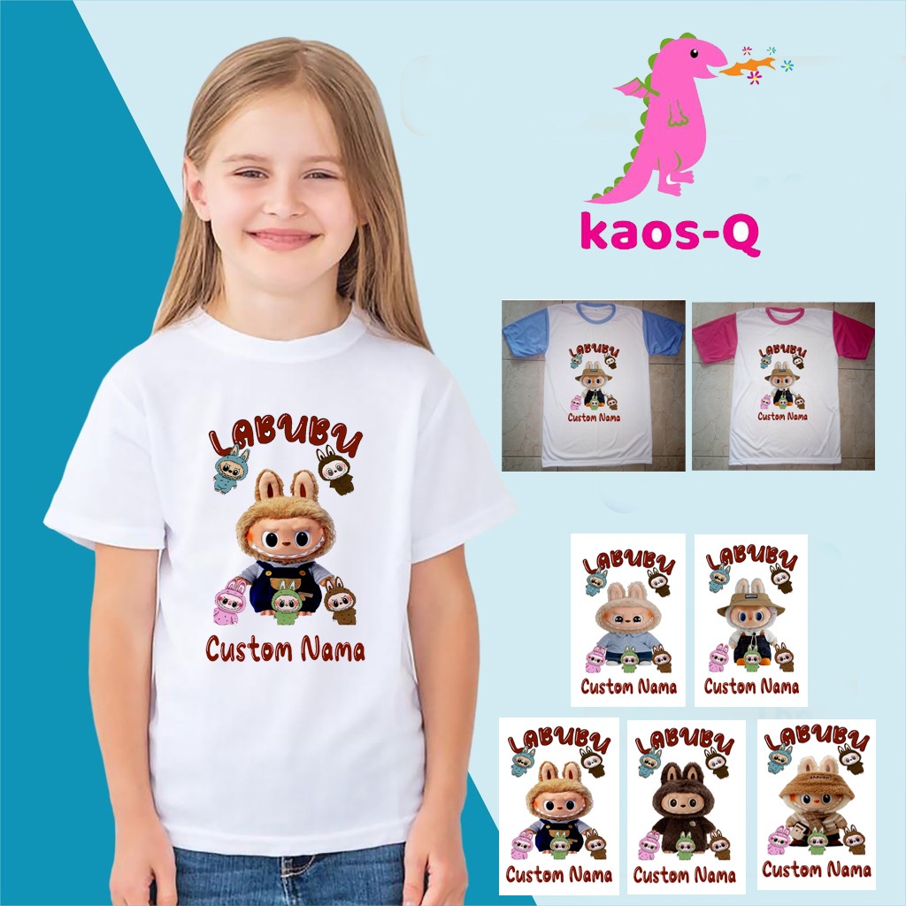 Labubu Girls' T-shirts Free to Print Names | Shopee Malaysia