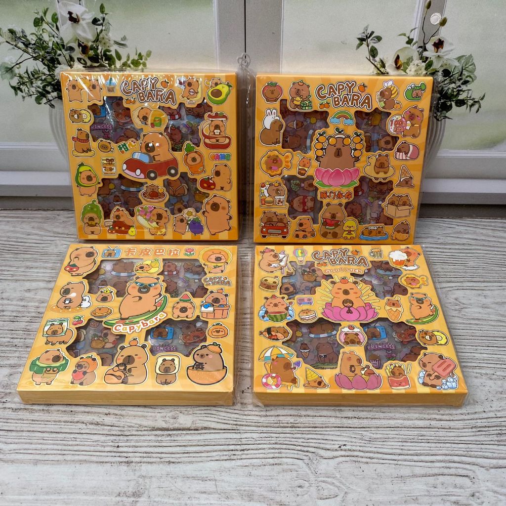 100 Sheet Capybara Stickers 1 Complete Set Cute Unique / Capybara ...