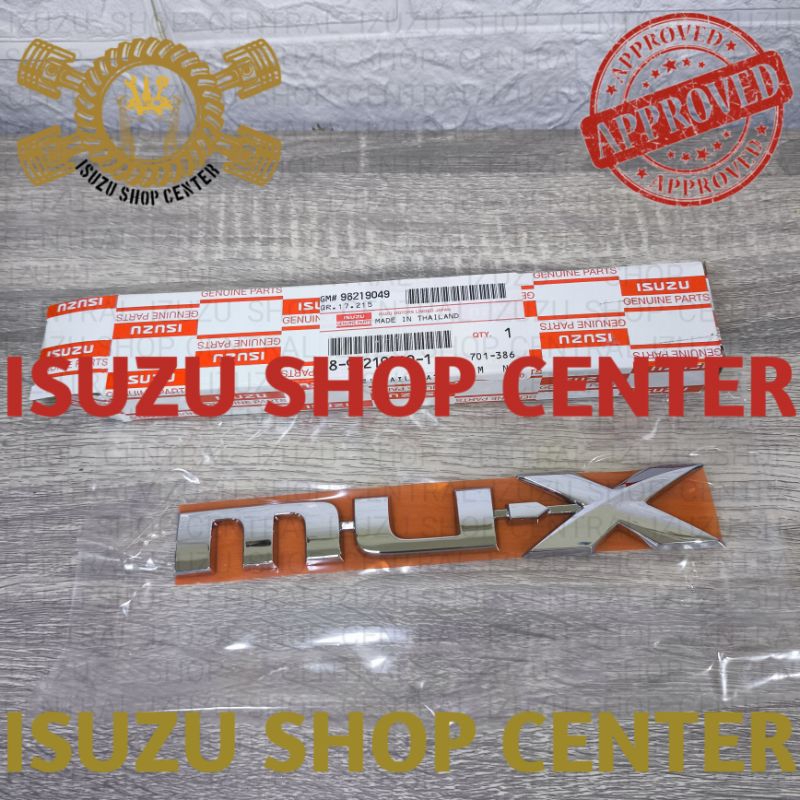 Original GENUINE MU-X ISUZU MUX REAR DECAL EMBLEM | Shopee Malaysia