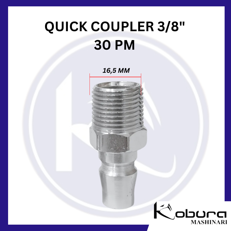Quick Coupler 30 PM Coupler Connector Male Outer Thread 3/8" Inch ...