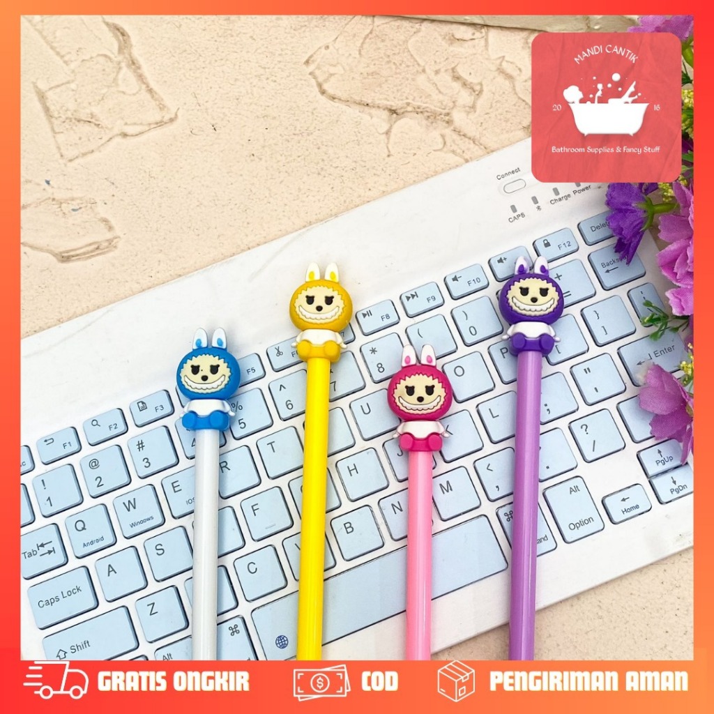 Labubu CHARACTER GEL PEN PGK-1582 pop-mart CUTE CUTE UNIQUE GIFT KOREA ...