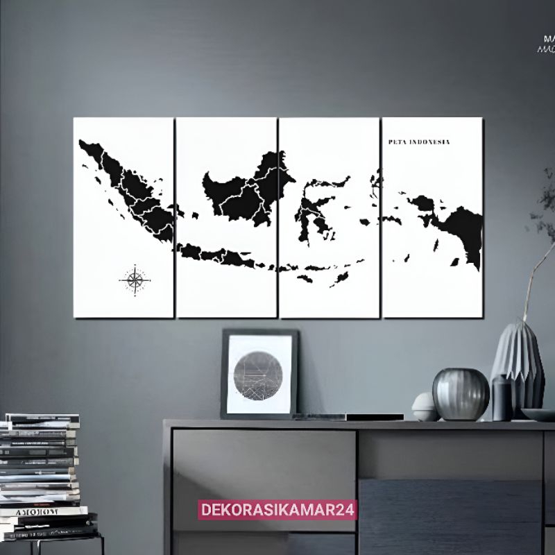 HIASAN DINDING Wall Poster Map Of indonesa Wall Decoration aesthetic ...