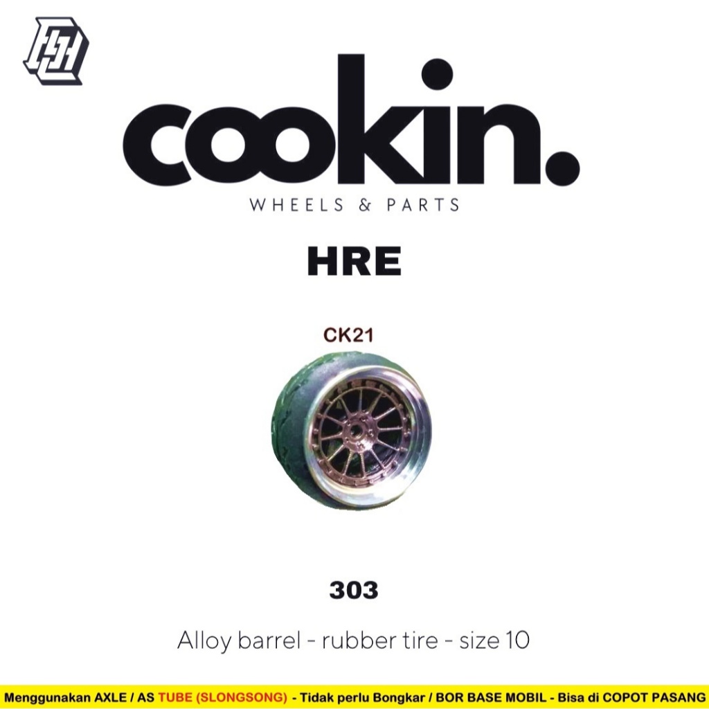 Cookin ALLOY CK21 Rubber Tire Model HRE 303 10mm ALONGSONG | Shopee ...