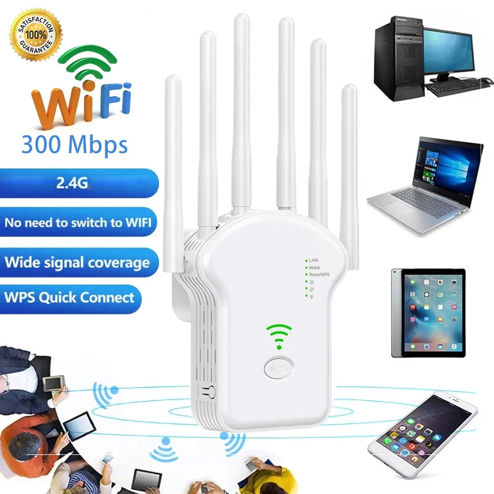 Wifi Extender 4/6 Antennas 300M Wifi Repeater Wireless Wifi Range ...