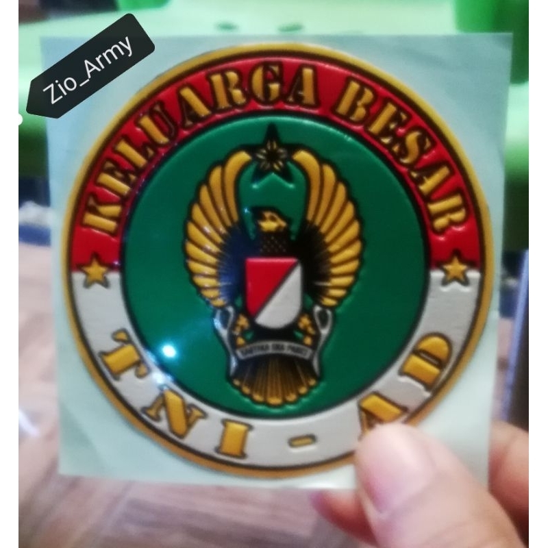 Embossed Sticker for the Big Family of the TNI AD, Round Ekapaksi ...