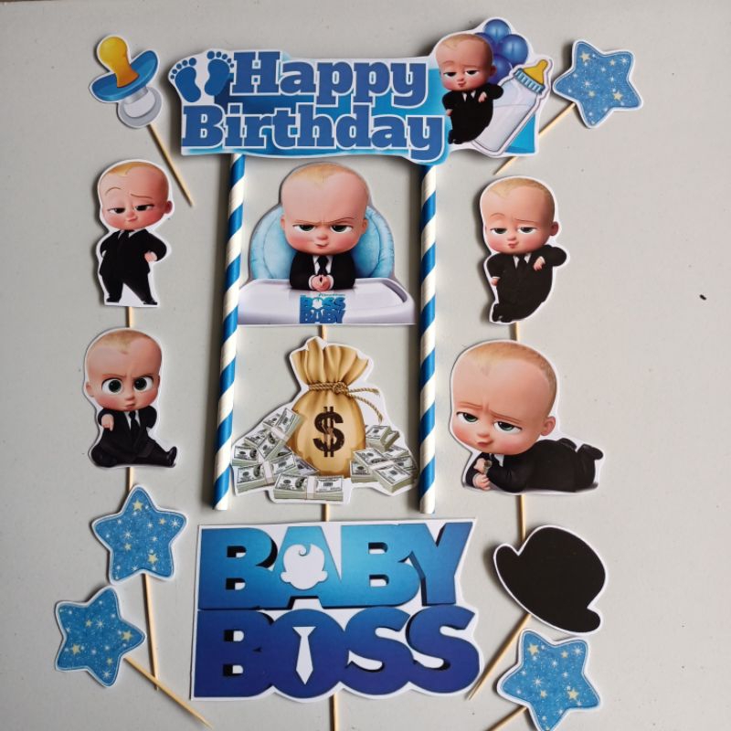 Baby Boss Character Cake Topper Birthday Cake decoration. | Shopee Malaysia