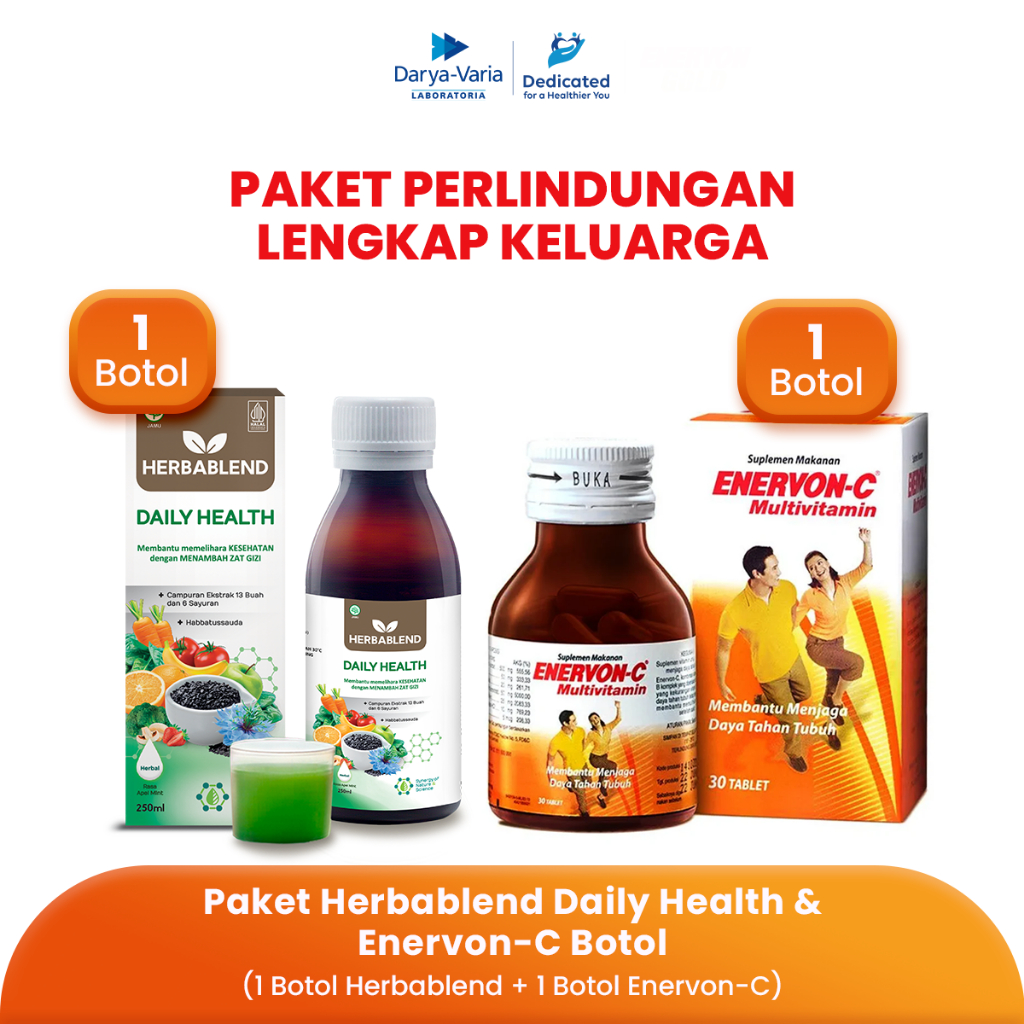 Complete Family Protection Package ( Enervon-C Bottle contains 30 ...
