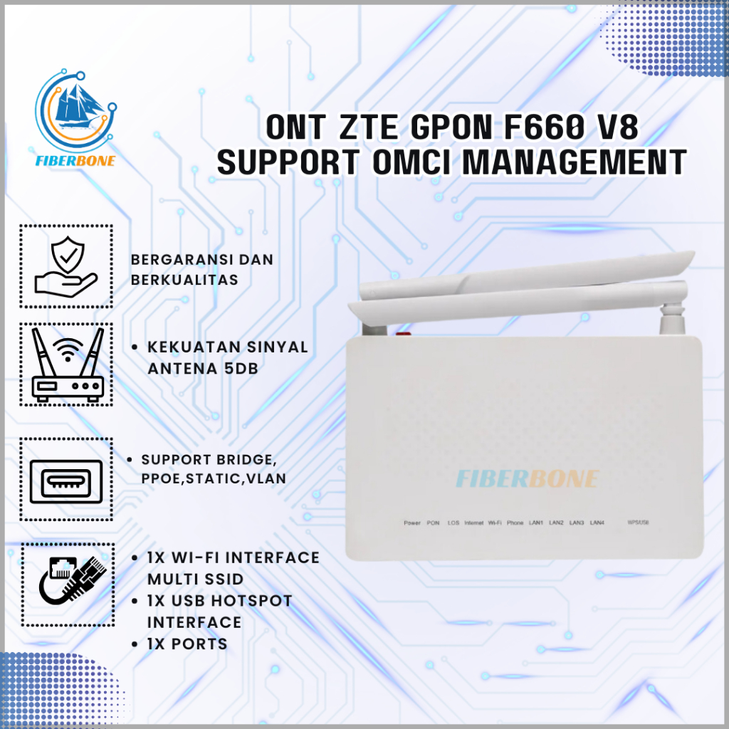 New ZTE F660 V8 ONT GPON SUPPORT OMCI | Shopee Malaysia