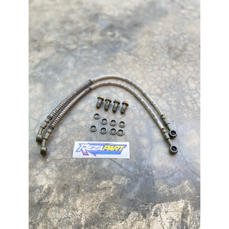 Universal Oil Cooler Hose set of banjo bolts and rubber ring 45cm long ...