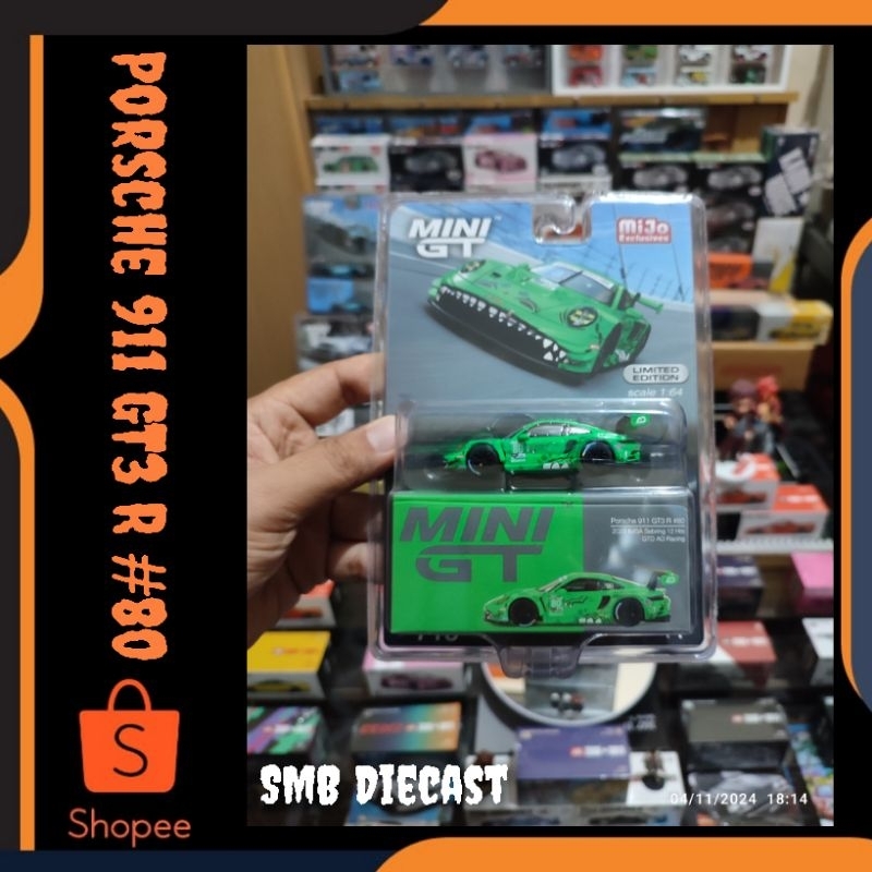 Mini GT PORSCHE 911 GT3 R 80 2023 IMSA SEBRING 12 HRS GTD AO RACING NO ...