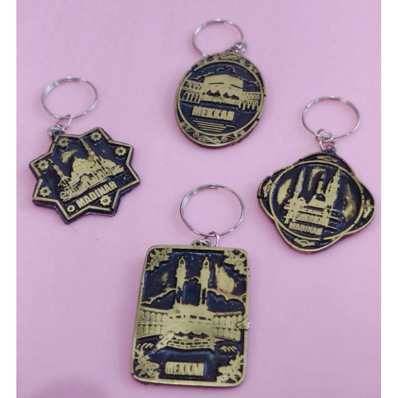 GANTUNGAN Contents 50 PCS gold Kaaba Mecca key chain souvenir in ...