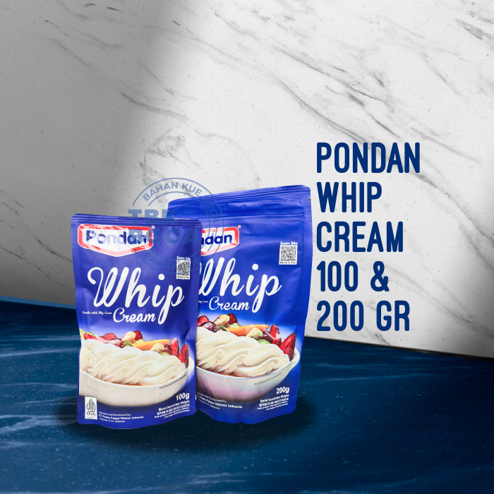 Pondan Whip Cream (100 gr) Whipping Cream Powder Wipping Premix Powder ...