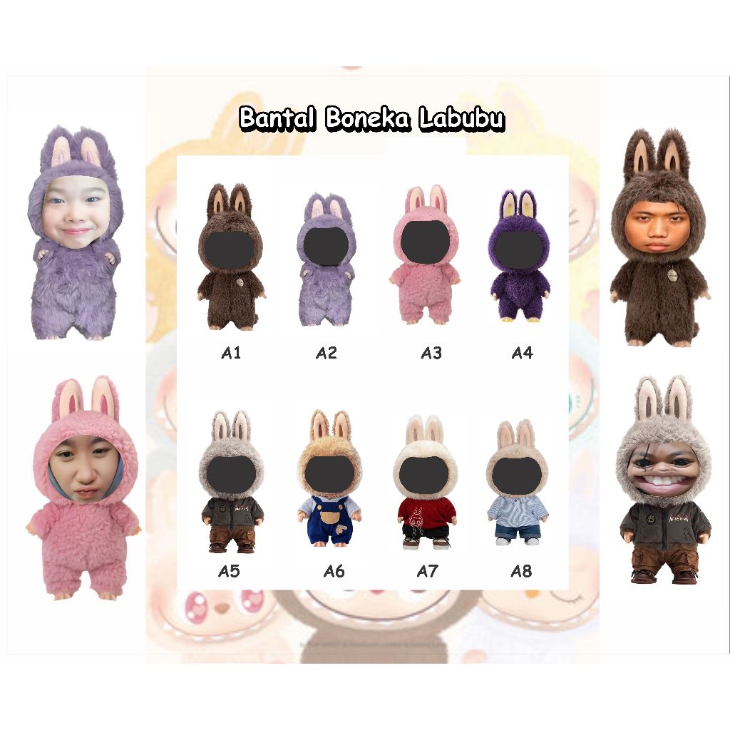 Custom Labubu Doll Pillow Your Face / Kpop / Request / Anime | Shopee ...