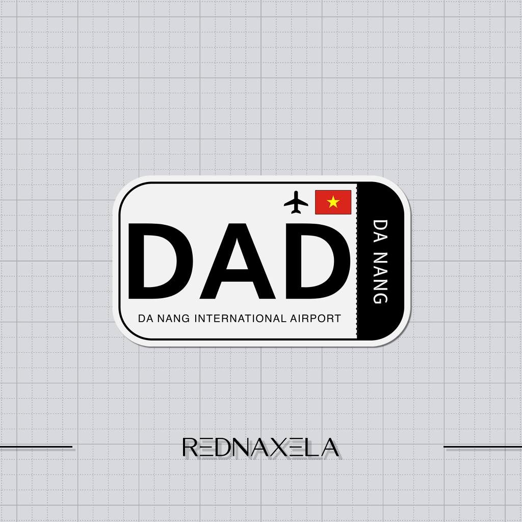 Vinyl Sticker Da Nang International Airport Code DAD Sign Sticker ...