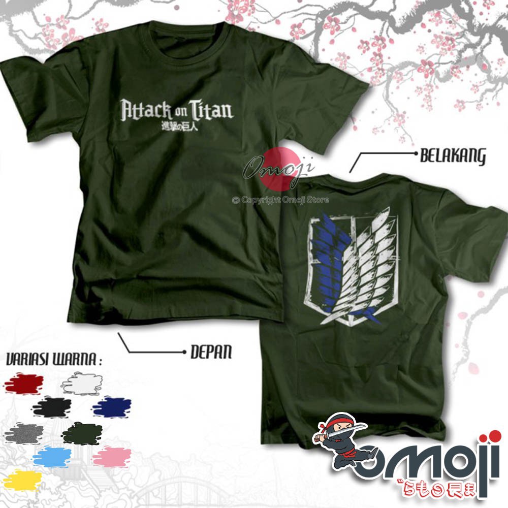 Kilat 5 Anime T-Shirts SNK AOT ATTACK ON TITAN SHINGEKI NO KYOJIN ...